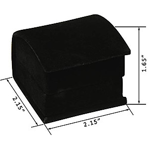 Black Color Luxury Velvet Multiple Use Earring Necklace Pendant Jewelry Gift Box for Wedding, Birthday, Valentine' Day, Mother's Day, Christmas...Comes with an Extra Individual White Packer Box Size 2.15〞(W)*2.15〞(D)*1.65〞(H)( Jewelry not included)