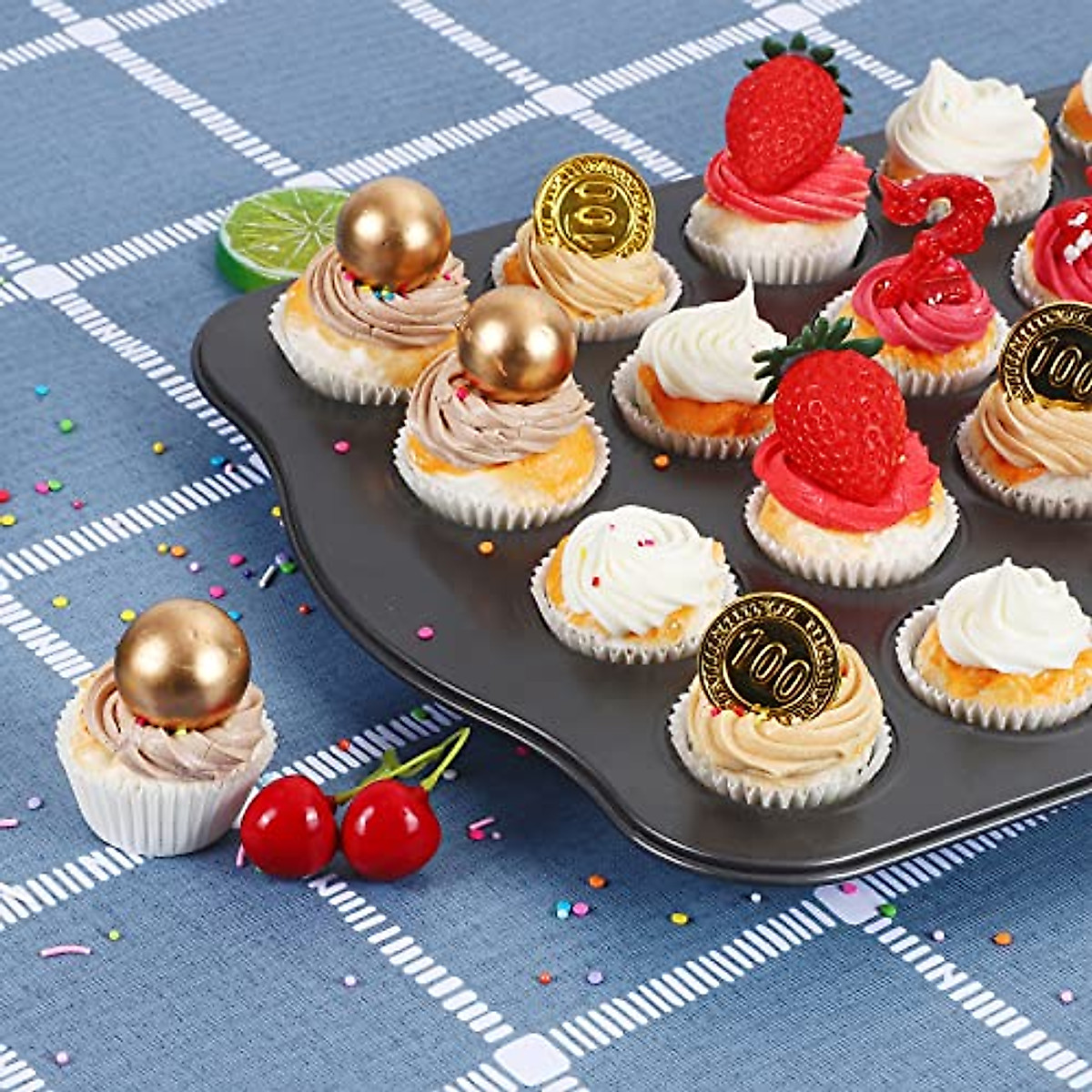 Caperci 500 Count Mini Cupcake Liners White Muffin Liners Greaseproof No Smell Small Cupcake Wrappers Baking Cups