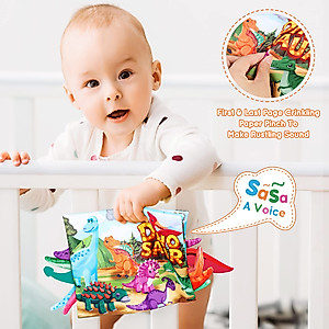 JGOBUB Baby Books,2PCS Early Development Interactive Baby Toys for 6-12 Months Boys Girls,Soft Crinkle Cloth Books for 0-3-6 Infants,Toddlers,Touch Feel Sensory Stroller Shower Toys Gifts for Newborn