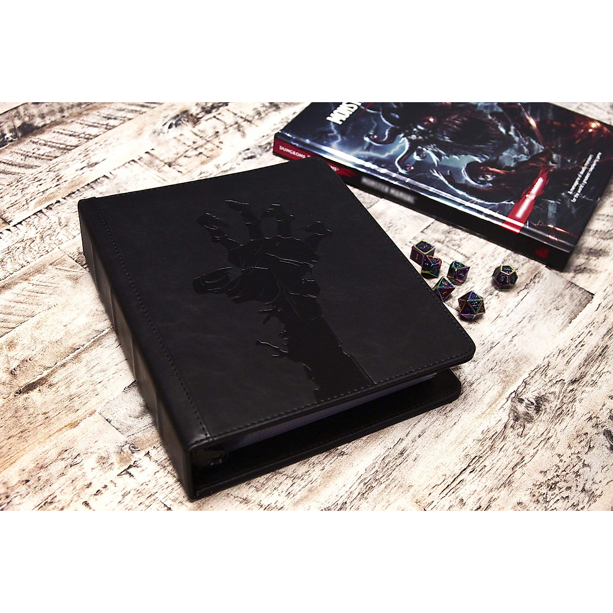 Forged Dice Co. Curiosities Cache Monster Card & Spellcard Organizer Binder with Pages - Black