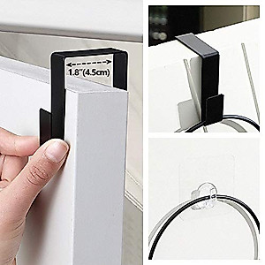 XINFULL 15 Rings Cap Rack Hanging Hat Organizer Baseball Holder Scarfs Bag Hanger Storage for Wall Door Closet Kitchen Bathroom, Black