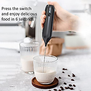 GOGOLIN Electric Milk Frother Handheld with 500mAh Type-C rechargeable Design Foam Maker, Coffee Hot Chocolate Egg Whisk Drink Mixer Mini Blender