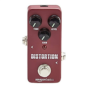 Amazon Basics Distortion Guitar Pedal, Brown