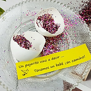 1DFAUL Sorpresa Anuncios de embarazo con huevo, Divertidos anuncios para bebés, Ideas para Regalos, huevos de codorniz perfectos para Abuelos, Futuro papá o Amigos