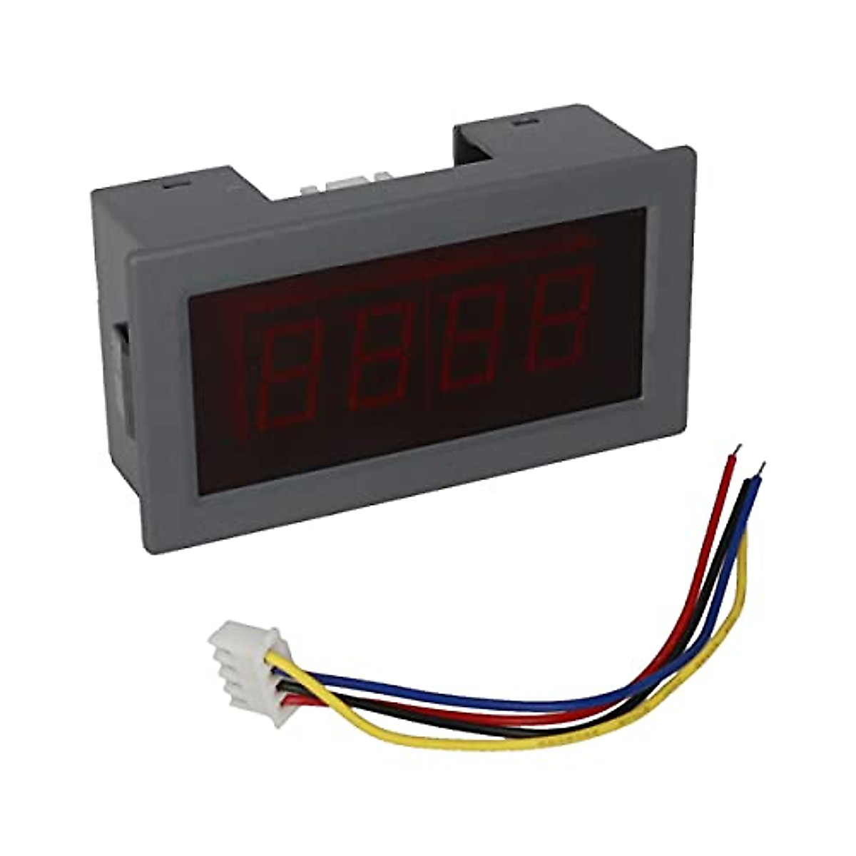 Heyiarbeit DC Voltmeter YB5135 Digit Red Text LED Digital Volt Voltmeter 4 Wires Connections for DC Voltage Measurement 1Pcs
