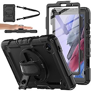 Sibeitu Samsung Galaxy Tab A7 lite Case 8.7 Inch 2021 with Screen Protector & Kickstand, Sturdy Rugged Samsung A7 Lite Case Kids w/Hand Strap Shoulder Strap for Galaxy A7 Lite Case SM-T220/T225