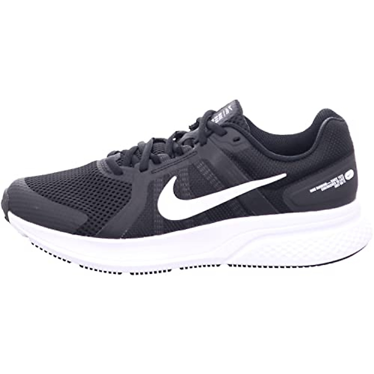 NIKE Men's Run Swift 2 Shoe, Black White Dk Smoke Grey, 9