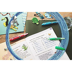 STABILO Ergonomic School Fountain Pen EASYbirdy 3D Wildfile Special Edition - Nib M - Right-Handed - Cartridge Included - Green