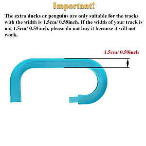 NEXTAKE Extra Ducks/Penguins for Stair-Climbing Toy Set, Accessory for Automatic Stair-Climbing Ducklings Cartoon Slide Toy Escalator Toy, Fit The 1.5cm/ 0.59inch Track (Extra 3 Ducks + 3 Penguins)