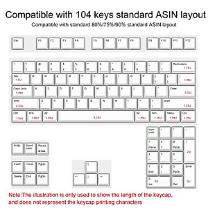 DIERYA X KEMOVE Double Shot PBT 108 Keys Keycap Set,OEM Translucent Layer Profile Keycaps, ANSI Layout Compatible for /61/87/104/108/60 Percent Mechanical Gaming Keyboard (Keycaps only)
