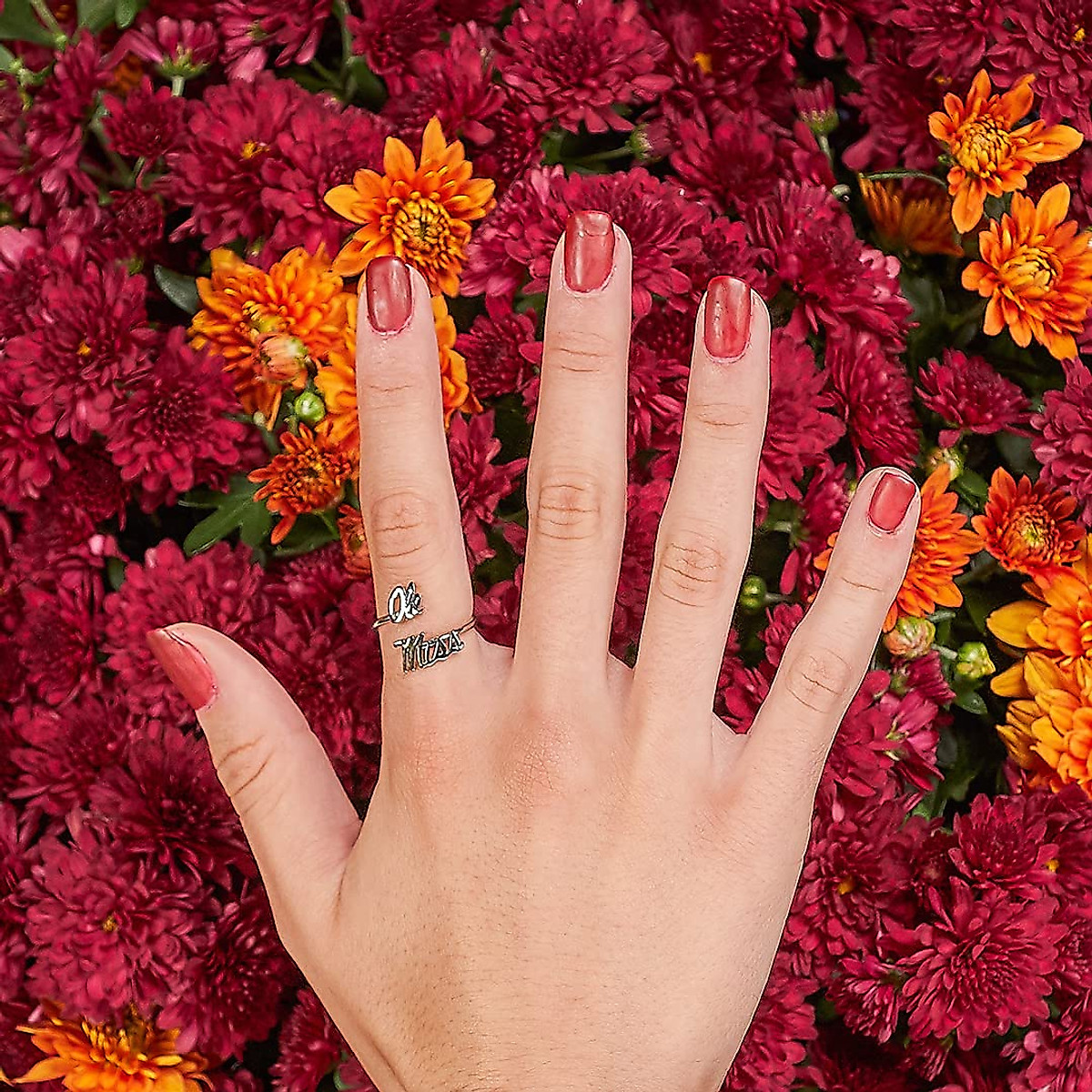 Stone Armory University of Mississippi Ole Miss Jewelry - Ole Miss Stainless Steel Ring - Hypoallergenic and Adjustable Sizes 5-12 - Ole Miss Gifts for Women