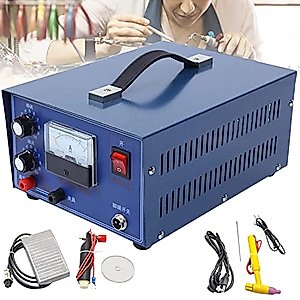 HPDONM 2 in1 Pulse Sparkle Spot Welder Gold Silver Platinum Jewelry Welding Machine 50A 300W Professional Jewelry Tool,AC 220V/110V