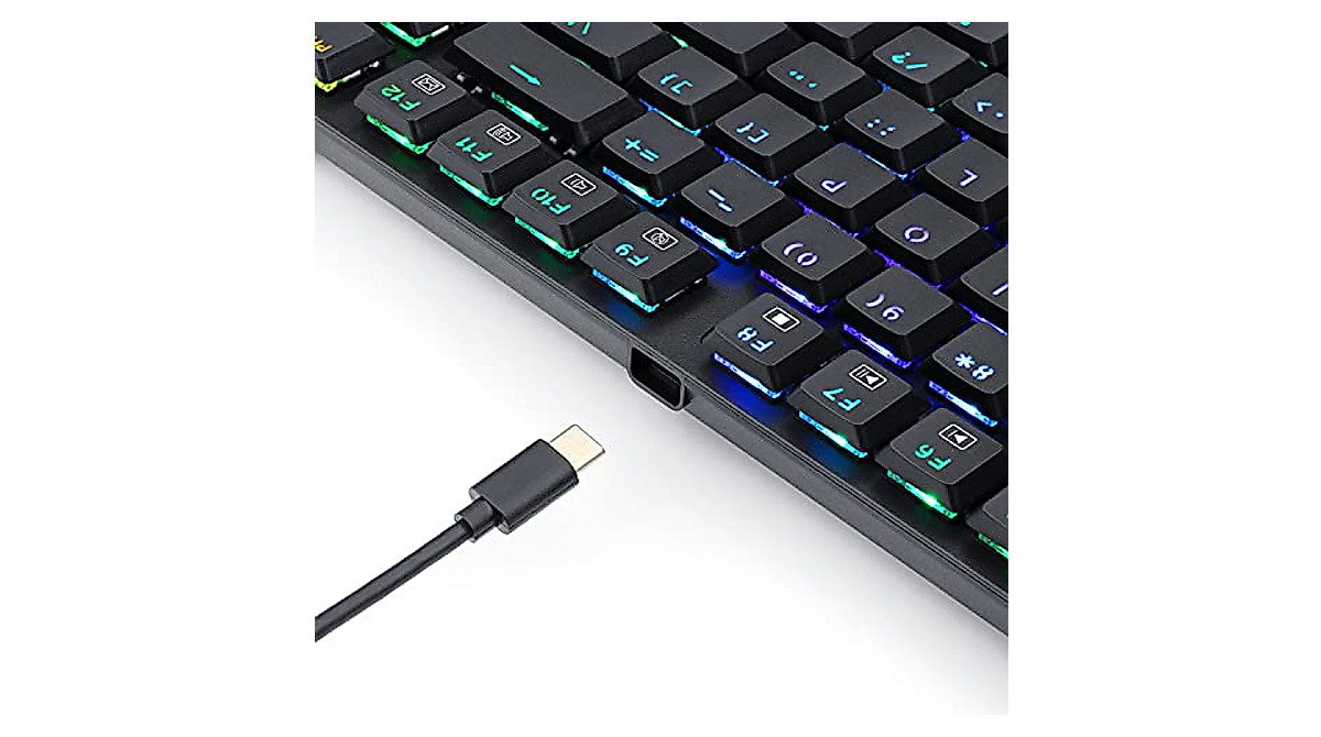 Redragon K607 Mechanical Gaming Keyboard, RGB LED Backlit, 87 Key ...