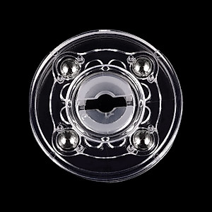 MECCANIXITY 2inch Rotating Swivel Stand with Steel Ball Bearings Lazy Susan Base Turntable for Kitchen Corner Cabinets, Clear Pack of 2