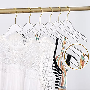 10 Pack Clear Acrylic Children's Hangers Kids Hanger Baby Toddler Infant-Hangers Clear Premium Hangers for Kids Clothes Closet (Clear)