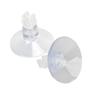 SunGrow 20 Pack Aquarium Suction Cup Clips, 1” Rubber Clamps for Fish, Turtle, Frog Tank, Fits Standard 0.2” Aquarium Airline Tubing & Hose, Adheres to Glass & Acrylic