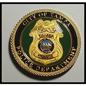 Tampa Police Department Colorized Challenge Art Coin