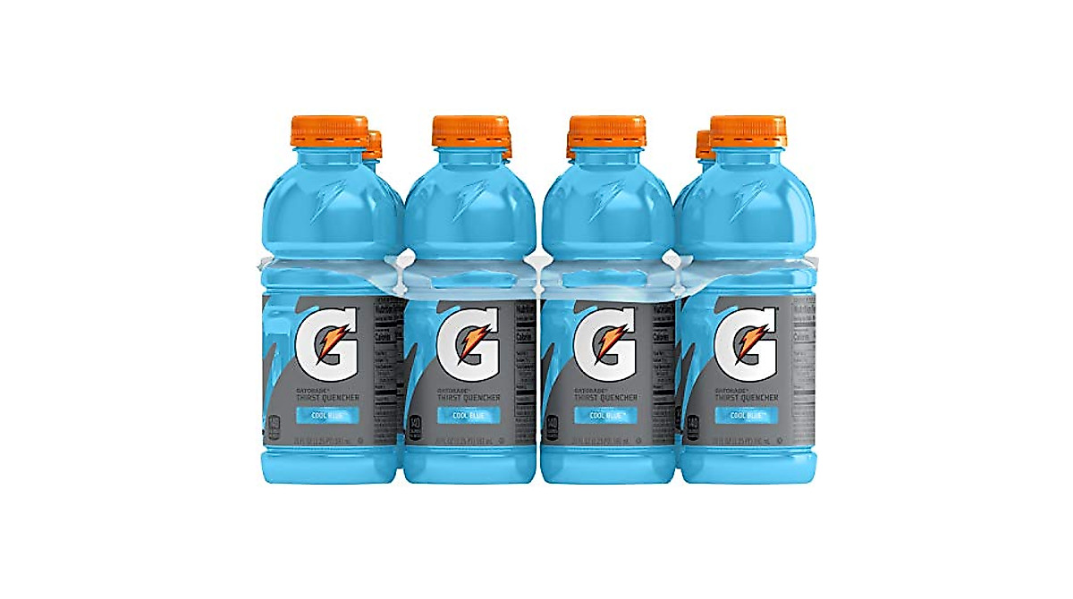 Gatorade Wide Mouth Cool Blue 20 Fl Oz Pack of 8 | Hydrate & Energize