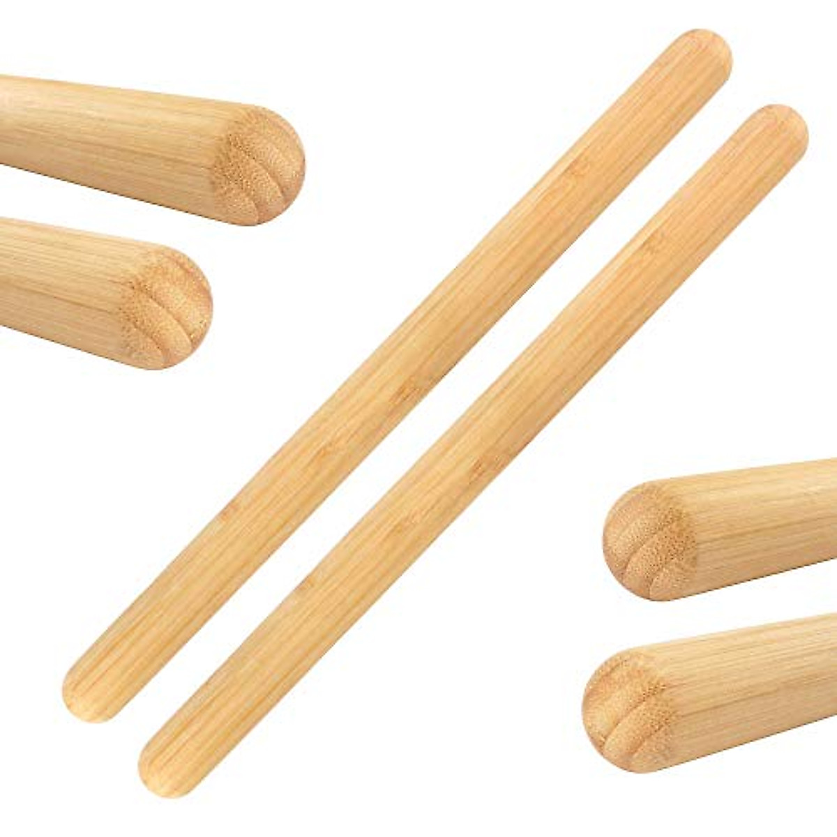 Bamboo French Style Rolling Pin - 15.5-in. x 1.125 in. - 3 Pcs