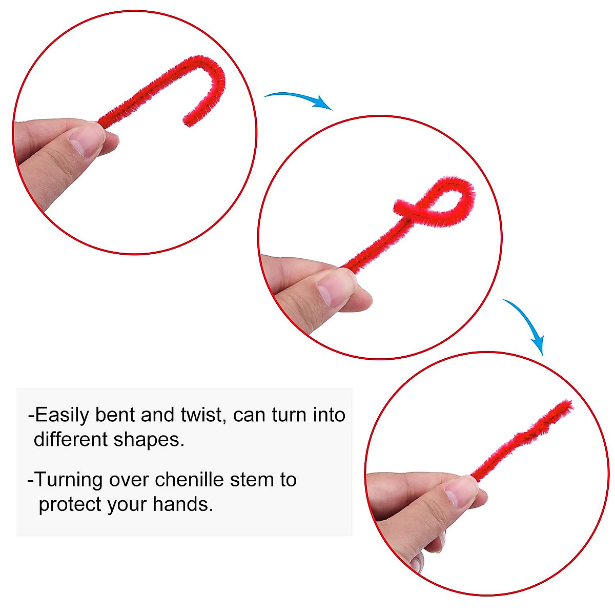 Livder Christmas Pipe Chenille Cleaners Stems Set, DIY Art Craft Pom Poms, Self Adhesive Wiggle Eyes Supplies Decorations