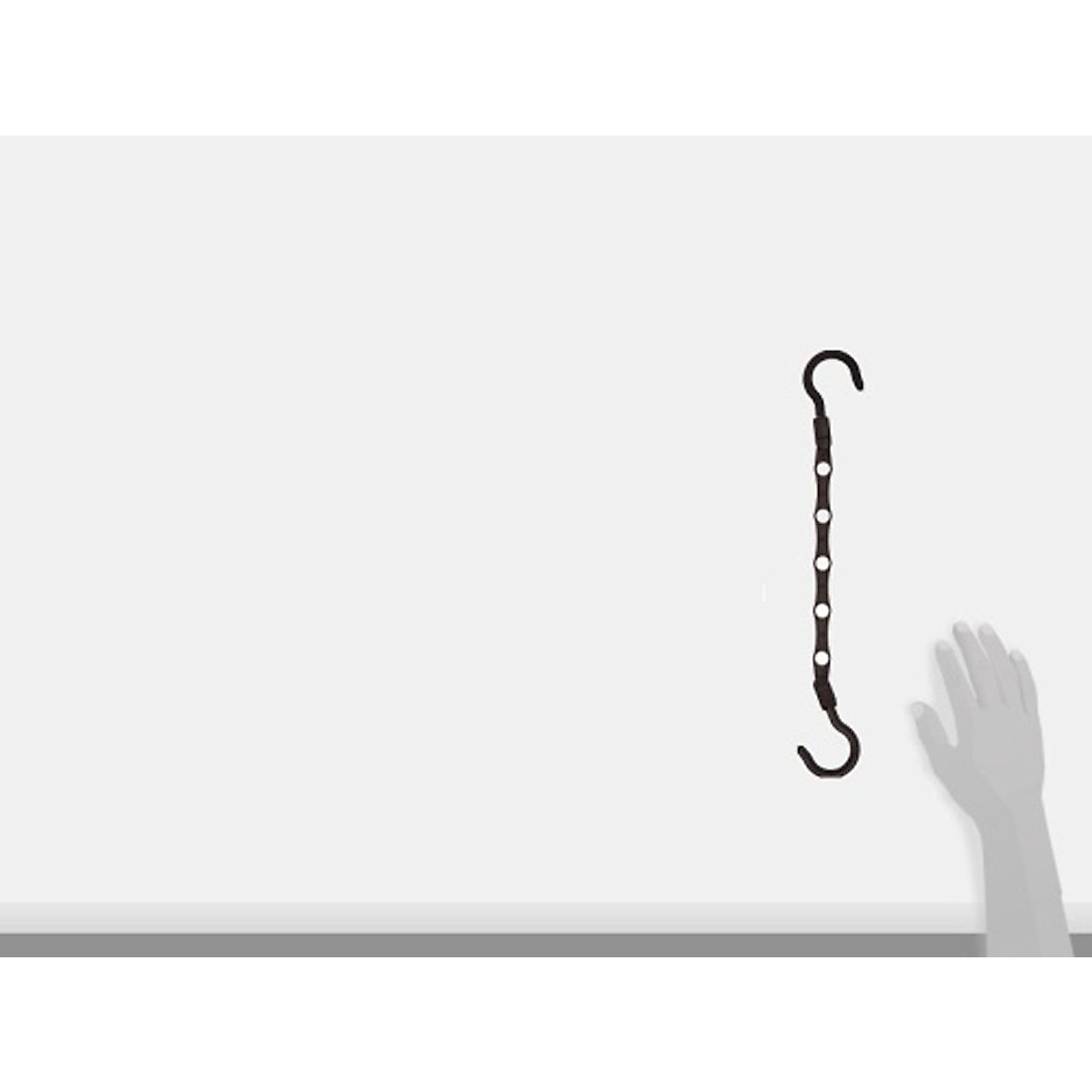 Everyday Home Saving Closet Space Savers Organizer-Vertical or Horizontal Multi Hanger for Shirts, Pants, Coats by Lavish Home (10 Pack), (L) 8.3” x (H) 3.5 (L) 15”, Black