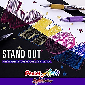 Pentel Sparkle Pop Metallic Gel Pen, (1.0mm) Bold Line, Blue/green Ink - K91-DC