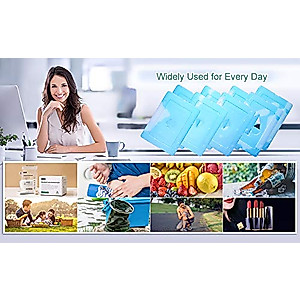 OICEPACK 8 x Ice packs for Lunch Box, Freezer Ice packs Slim Long Lasting Cool packs for Lunch Bags and Cooler, Poker Design