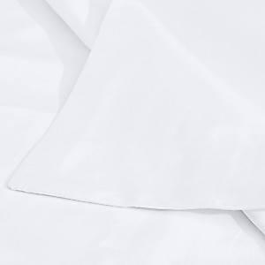 NTBAY Cotton Queen Pillow Shams - 500 Thread Count Egyptian Cotton 20x30 Sham Covers, 2 Pack Super Soft and Breathable 20x30 Inches Oxford Pillowcases, White