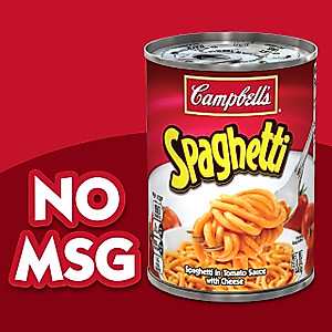 Campbell's Canned Spaghetti, Snacks for Kids and Adults, 15.8 OZ Can (Pack of 12)
