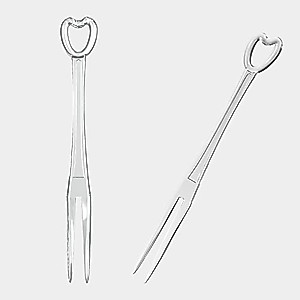 300PCS Disposable Plastic Fruit Forks, YEAJOIN Mini Cake Forks Tasting Appetizer Cocktail Forks Picks Small Dessert Food Picks Sticks