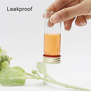 ULAB Scientific Sample Tubes 25ml with Screw Caps, Small Spice Containers 1oz, Makarthy, 3.3 Borosilicate Glass Tubes, Caps in Aluminum Material, Pack of 12, UTT1005