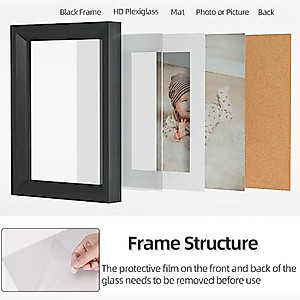Vannesse Black Picture Frames Collage Wall Decor Set,12 Pack Gallery Wall Photo Frame Set with Four 4×6, Four 5×7,Two 6×8,Two 8×10 Solid Wood Picture Frames for Wall Hanging and Tabletop Display (12pack(Black))