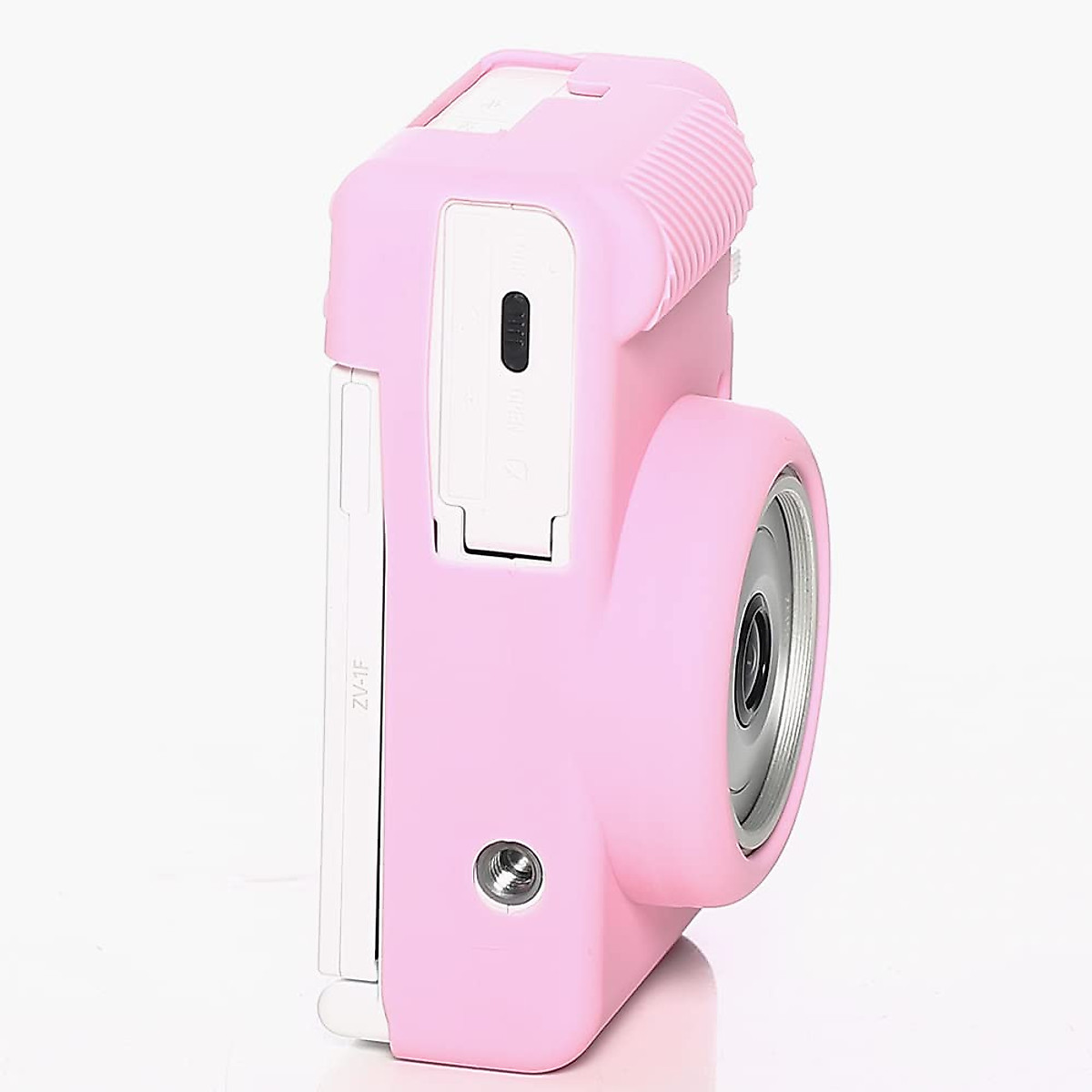 Pocoukate Case for Sony ZV-1F, ZV-1 II/ZV-1M2 Vlog Camera, ZV1F Camera Silicone Cover Skin, Anti-Scratch Slim Fit Soft Sleeve with ZV1 F Screen Protector- Pink