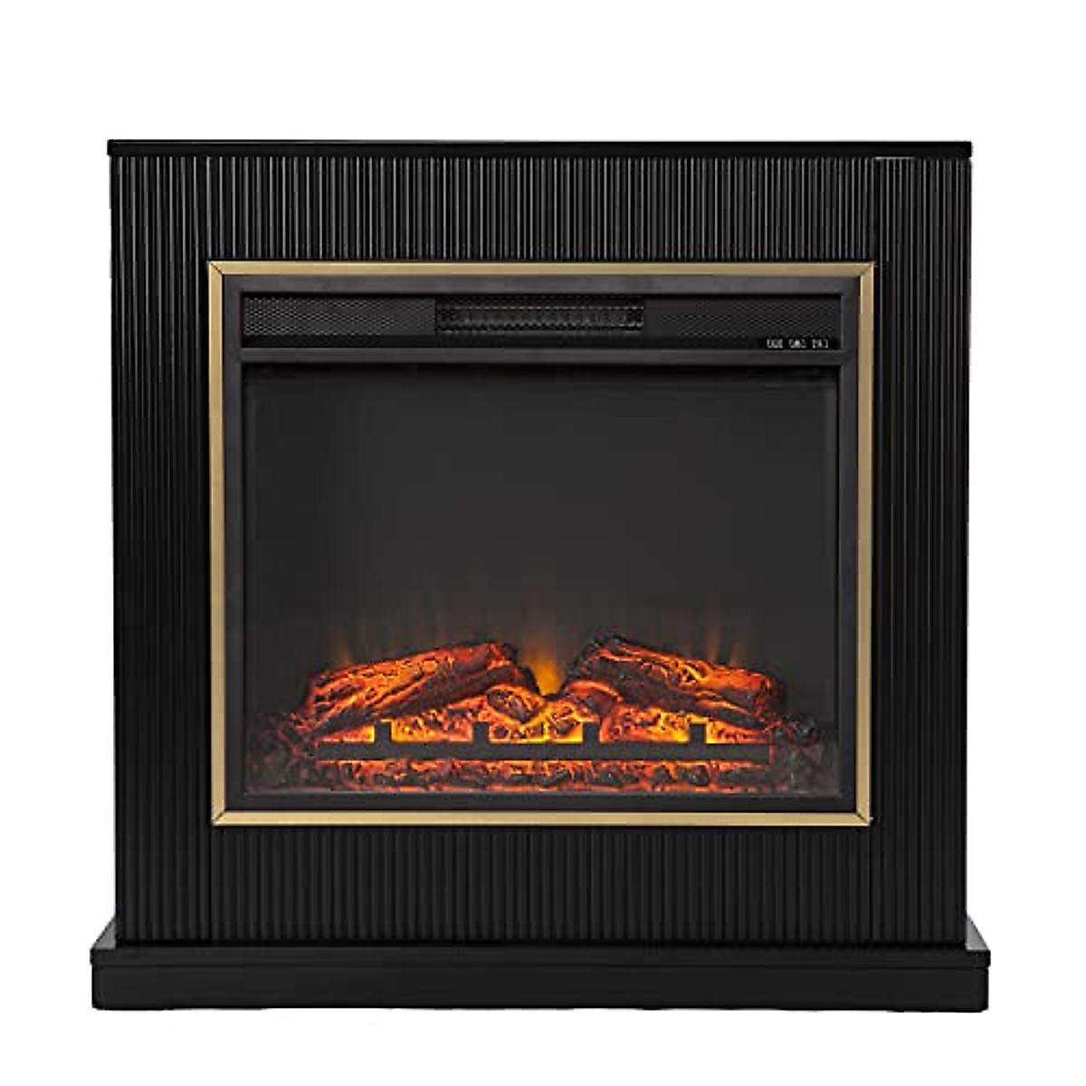 SEI Furniture Crittenly Contemporary Electric Fireplace, Black