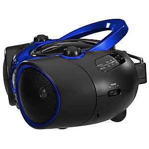 Jensen CD-490 Portable Sport Stereo CD Player with AM/FM Radio and Aux Line-in & Headphone Jack (Blue)