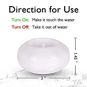 Homemory 24 Pack 100+ Hour Flameless Led Floating Candles, 3” Battery Operated Flickering Waterproof Tealights for Cylinder Vases, Centerpieces at Wedding, Party, Pool, Holiday (Warm White)