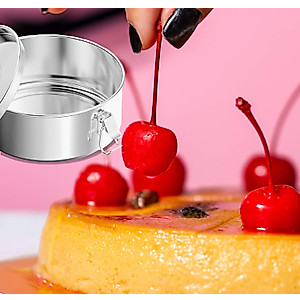 Flan Mold with Lid, Stainless Steel Flan Pan for Instant Pot 6QT(3QT, 8QT Avail) - Flanera Flan Maker Come with Rack and Spatula