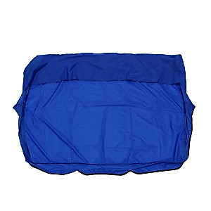 Patio Swing Cushion Cover Swing Seat Cover Replacement for 3 Seat Swing Chair Dustproof Protection 150X50X10CM, Cover Only (Blue)