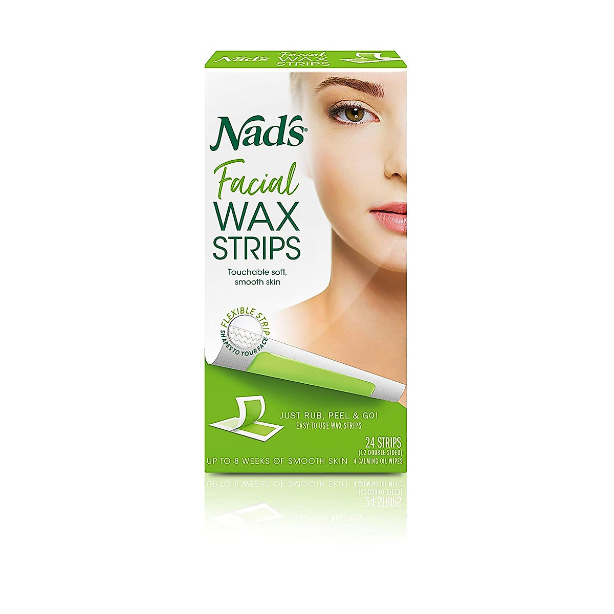 Nads Hair Removal Facial Strips 24 Count