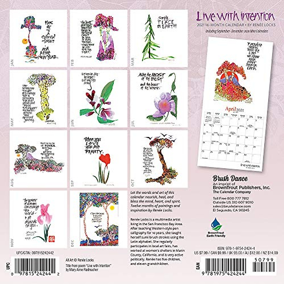 Live With Intention 2021 Calendar: Brush Dance