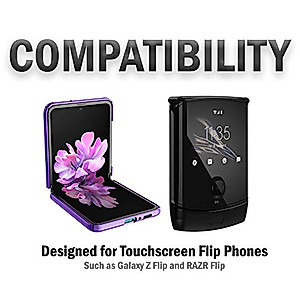 Case for RAZR Flip Phone, Nakedcellphone Black Vegan Leather Vertical Pouch [with Belt Loop, Metal Clip, Magnetic Closure] for Motorola Moto RAZR+ 2023/2020/2019