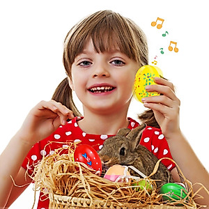 Easter Eggs, Touber Maracas Egg Shakers for Kids Easter Toys for Babies Easter Gifts for Toddler Toys for 3 4 5 Year Old Boys Girls Gifts for 3-5 Year Old Boys Girls Easter Basket Stuffers for Kids