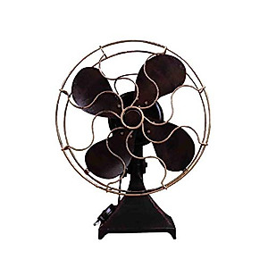 BESPORTBLE Antique Fan Vintage Iron Table Fan Model Household Casual Desktop Fan Craft Photo Props for Home Bedroom Dining Table Decor