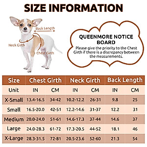 Queenmore Warm Dog Coat, Cold Weather Puffer Dog Coat, Quilting Winter Dog Jacket Ultra Thick Plush Lining with Storage Pockets (Brown, Small)
