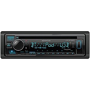 KENWOOD KDC-BT382U CD Car Stereo Receiver with Bluetooth, AM/FM Radio, Variable Color Display, Front High Power USB, Alexa Built in, and SiriusXM Ready