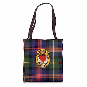Logan Clan Scottish Crest and Tartan Tote Bag