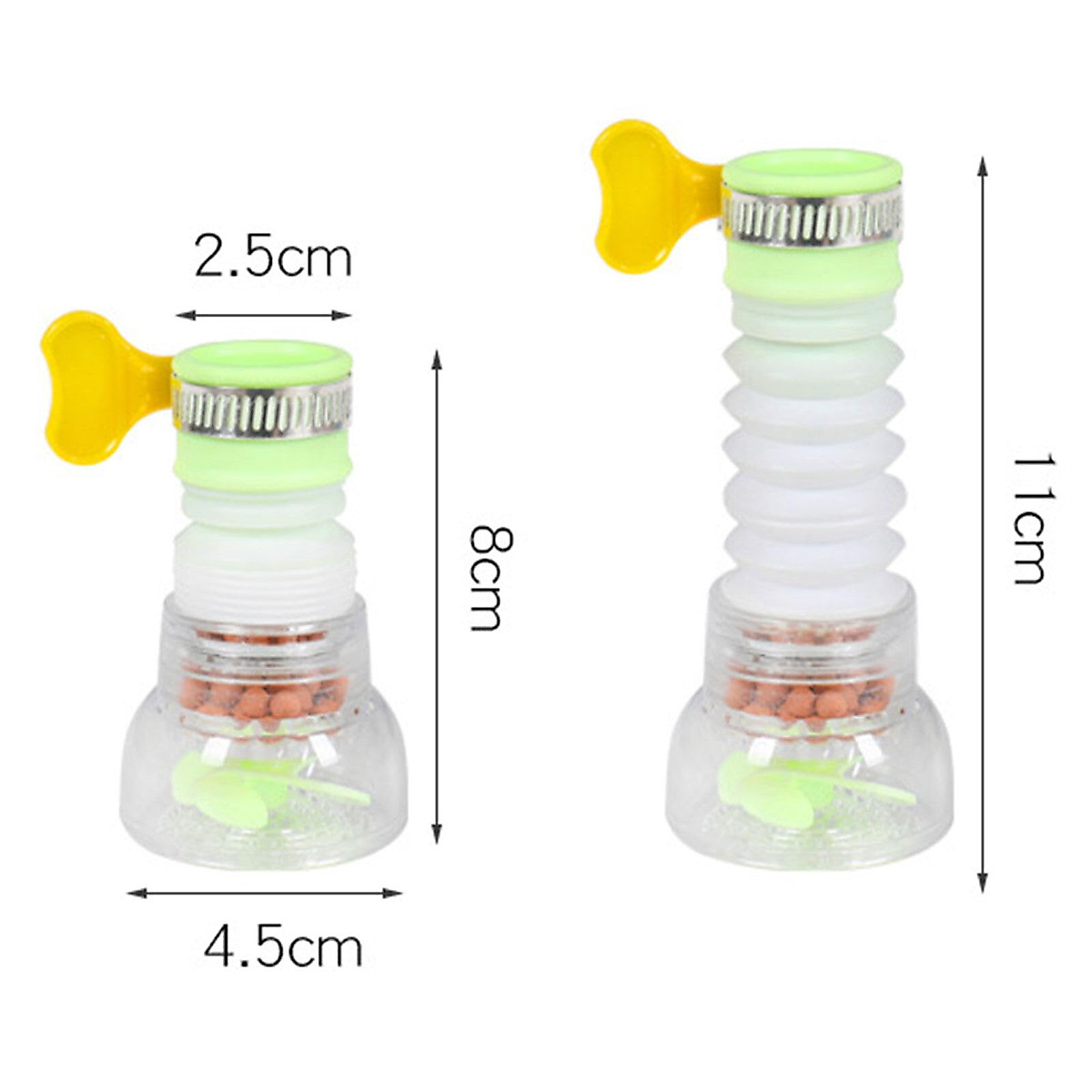 3Pcs Faucet Water Filter Purifier, Faucet Mount Water Filtration System for Tap Water, Adjustable Rotating Faucet Nozzle Water Filter Household Kitchen Faucet Accessories