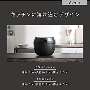 Panasonic Rice Cooker 5.5 Cup Top Model Bistro Craftsmanship AI Pressurized Hot Air Pump Equipped with 2 Maintenance Parts Black SR-V10BA-K AC100V JAPAN IMPORT NEW