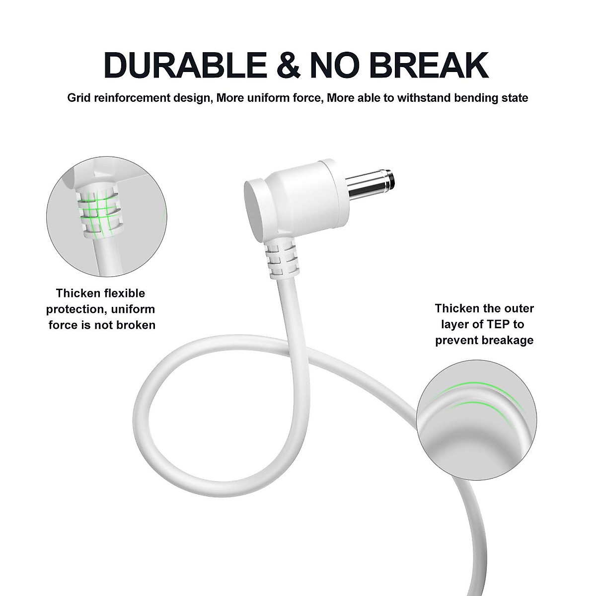 OLAIKE Solar Panel for Spotlight Cam Battery & Stick Up Cam Battery,Waterproof Charge Continuously,5 V/3.5W(Max) Output, with Secure Metal Wall Mount & 3.8M/12ft Power Cable(No Include Camera),White