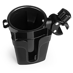 Accmor Stroller Cup Holder with Phone Keys Holder, 3-in-1 Universal Cup Holder, Drinks Bottle Holder for Stroller, Bike, Wheelchair, Walker, Scooter